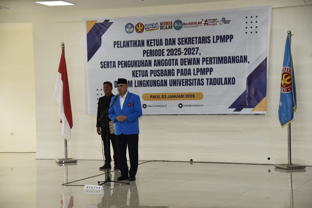 Rektor Lantik Ketua & Sekretaris LPMPP Untad Periode 2025 - 2027 ...