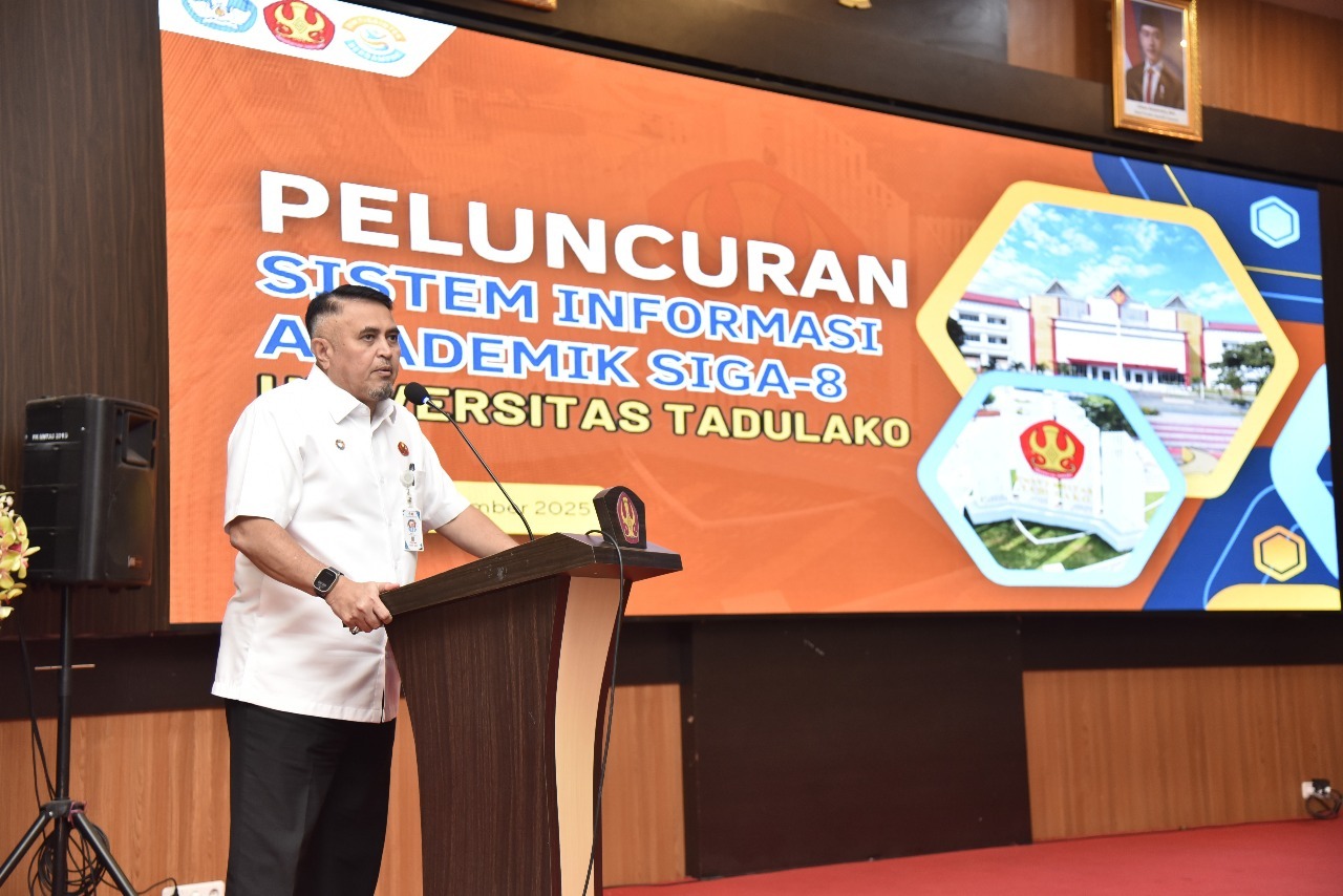 Rektor Untad Resmi Luncurkan SIGA 8 sebagai Sistem Terpadu Kampus ...